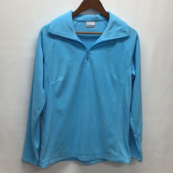 Columbia | Tops | Columbia Light Blue Fleece Pullover | Poshmark